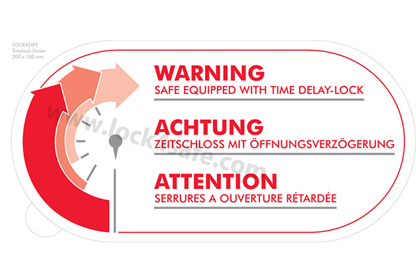 Warning sticker for safes | Lock4Safe safe locks